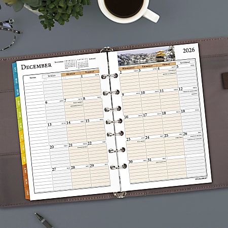 AT A GLANCE 2026 Zenscapes Daily Monthly Planner Two Page Per Day ...