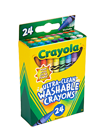 Crayola Washable Ultra Clean Crayons 6 14 Assorted Colors Pack Of 24 ...