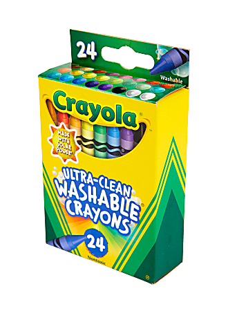 Crayola Washable Ultra Clean Crayons 6 14 Assorted Colors Pack Of 24 ...
