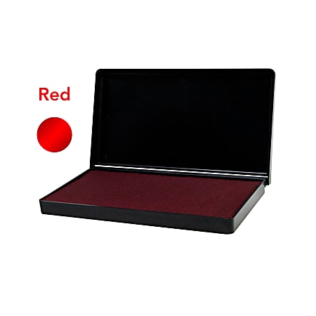 Extra Large Rubber Stamp Pad 4 38 x 7 38 Red Ink - Office Depot