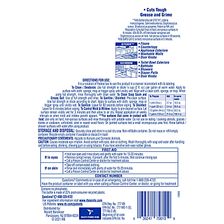 Lysol Clean Fresh Multi Surface Cleaner Sparkling Lemon Sunflower ...