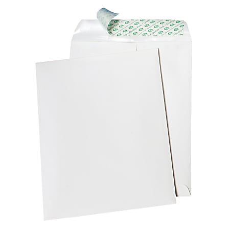 Quality Park Tech No Tear Catalog Envelopes 9 x 12 Self Adhesive White ...