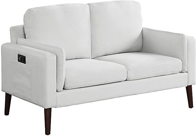Lifestyle Solutions Scott Loveseat Light Gray - Office Depot