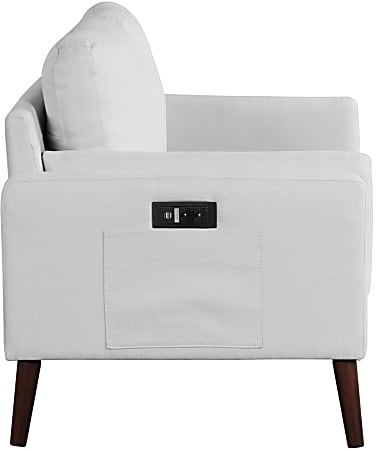 Lifestyle Solutions Scott Loveseat Light Gray - Office Depot