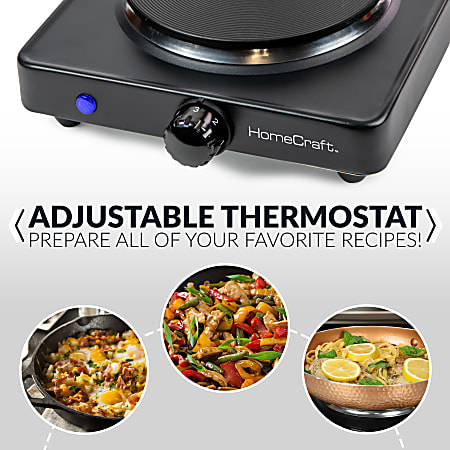 Nostalgia Electrics HomeCraft Single Burner Hot Plate Black - Office Depot