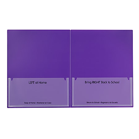C Line Classroom Connector School To Home Folders 8 12 x 11 Purple Box ...