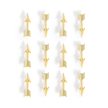 U Brands Arrow Push Pins Gold Set Of 12 Pins - Office Depot