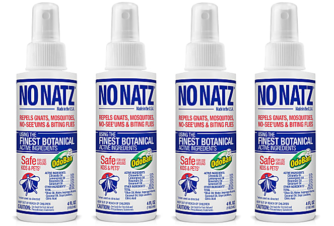 No Natz Botanical Insect Repellent DEET Free Fresh Scent 4 Oz Spray ...