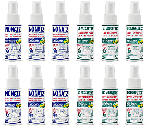 No Natz No Mosquitoz Botanical Bug Repellent 2 Oz Pack Of 12 Bottles ...
