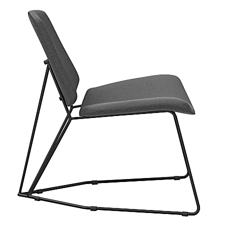 National Amos 22 W Fabric Lounge Chair With Metal Frame Nocturnal Dark ...