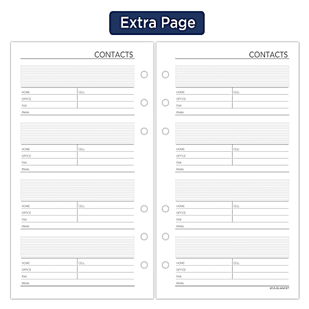 AT A GLANCE Weekly Planner Refill 3 34 x 6 34 January To December 2024 ...