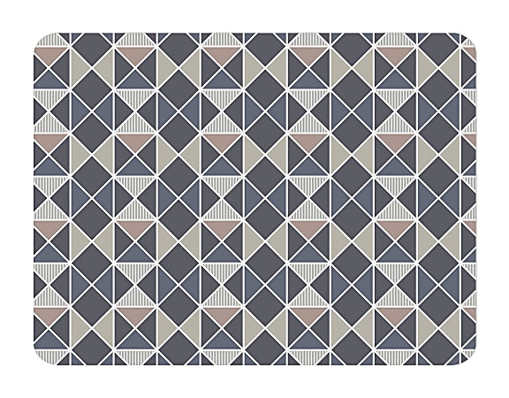 Realspace Decorative Vinyl Chair Mat For Low Carpet 36 x 48 Geo Slate ...