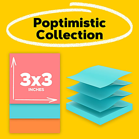 Post it Pop Up Notes 3 in x 3 in 12 Pads 100 SheetsPad Clean Removal ...