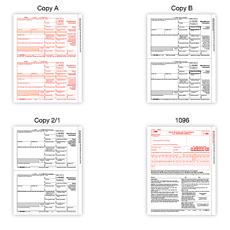 Office Depot Brand 1099 MISC Laser Tax Forms And Envelopes 4 Part 2 Up ...