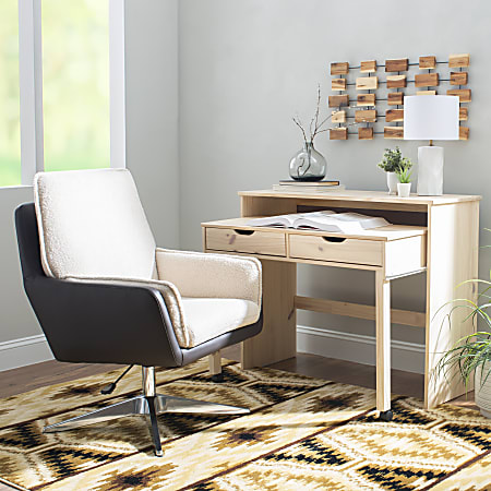 Linon Casimer 43 W Extendable Console Writing Desk Natural - Office Depot