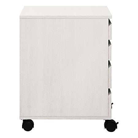 Office Star Holly 14 W 4 Drawer Mobile Storage Cart White Oak - Office ...