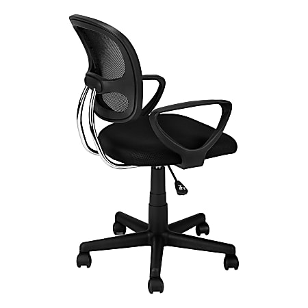 Monarch Specialties Bryce Ergonomic Fabric Mid Back Office Chair Black ...