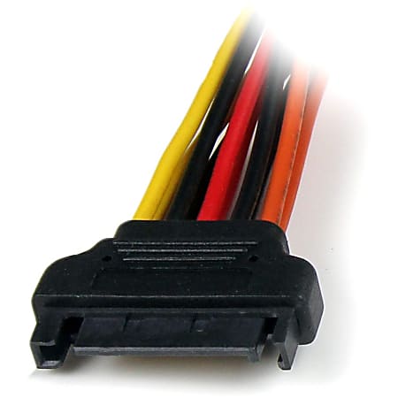 StarTech.com 6in Latching SATA Power Y Splitter Cable Adapter MF Add an ...