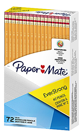 Paper Mate Everstrong Break Resistant Pencils 2 HB Box Of 72 ...