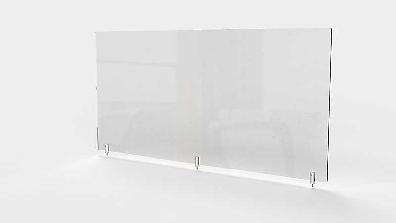 Ghent Partition Extender With Screws 18 H x 48 W x 1316 D Clear ...