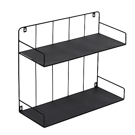 2 tier wall mounted shelf store