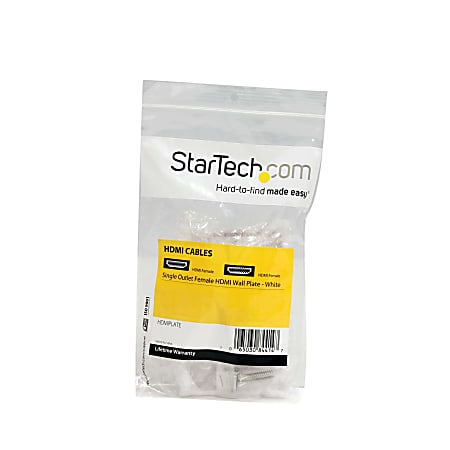 StarTech.com Single Outlet Female HDMI Wall Plate White 1 gang HDMI ...