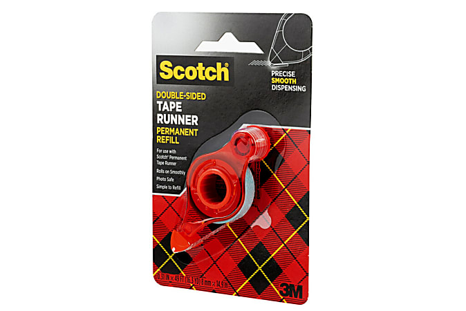 Scotch Double Sided Tape Runner Permanent Refill 13 x 49 - Office Depot