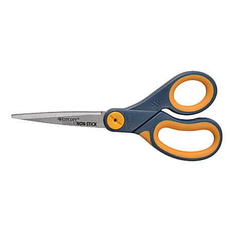Westcott Titanium Bonded Non Stick Scissors 8 Straight GrayYellow ...