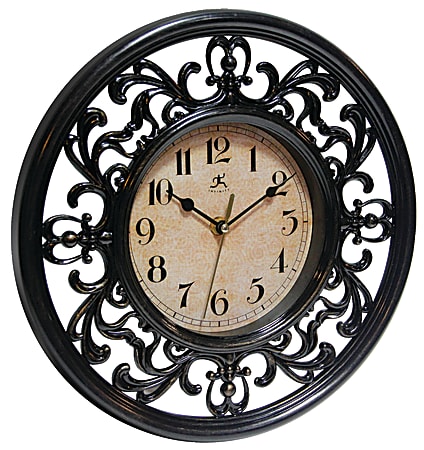 Infinity Instruments Sofia 12 Round Wall Clock Brown - Office Depot