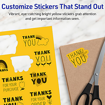 Avery Printable Sticker Paper 94269 BYP10 Rectangle 8 12 x 11 Matte ...
