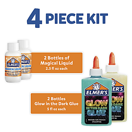 Elmers Slime Kit Glow In The Dark BlueNatural - Office Depot