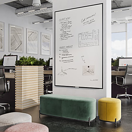 U Brands Magnetic Dry Erase Board 72 X 48 Black Aluminum Frame Actual ...