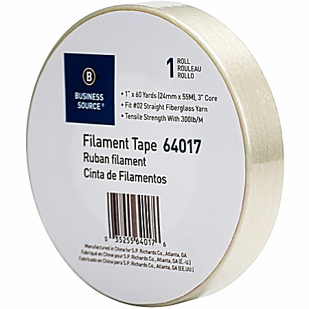 Business Source Heavy duty Filament Tape 60 yd Length x 1 Width 3 Core ...