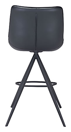 Zuo Modern Aki Counter Chairs Black Set Of 2 Chairs - Office Depot