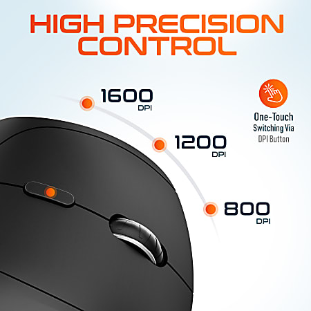 Delton S12P Wireless Ergonomic Computer Mouse Black - Office Depot