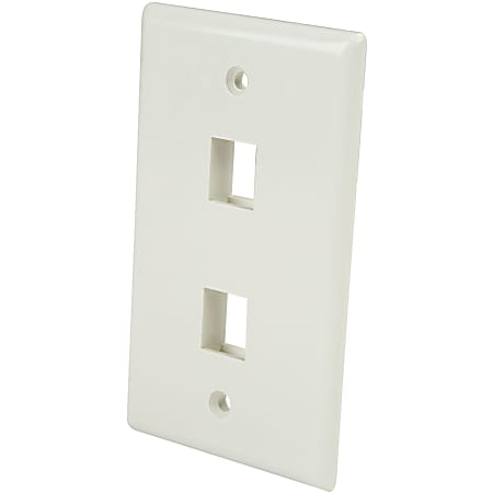 StarTech.com Dual Outlet RJ45 Universal Wall Plate White Mounting plate ...