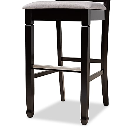 Baxton Studio Calista Bar Stools GrayEspresso Brown Set Of 2 Stools ...