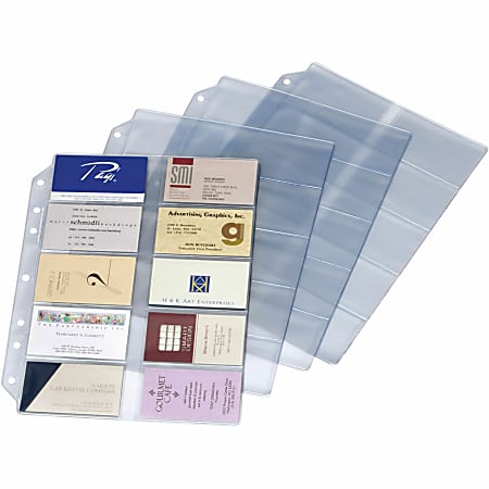 Cardinal EasyOpen Card File Binder Refill Pages 9 12 x 12 Clear Pack Of ...