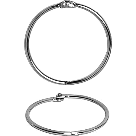 Business Source Standard Book Rings 2 Diameter Silver Nickel Plated 250 ...