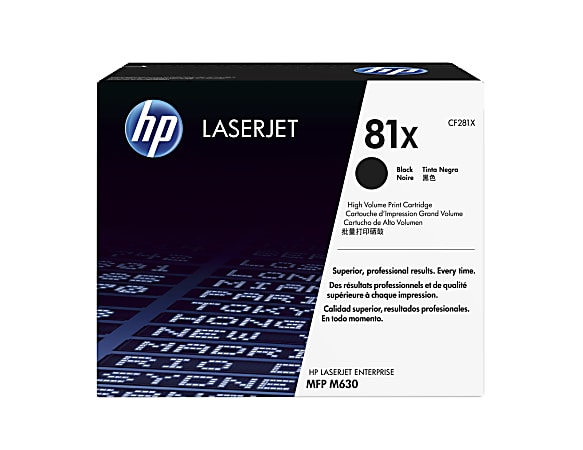 HP 81X High Yield Black Toner Cartridge CF281X - ODP Business Solutions