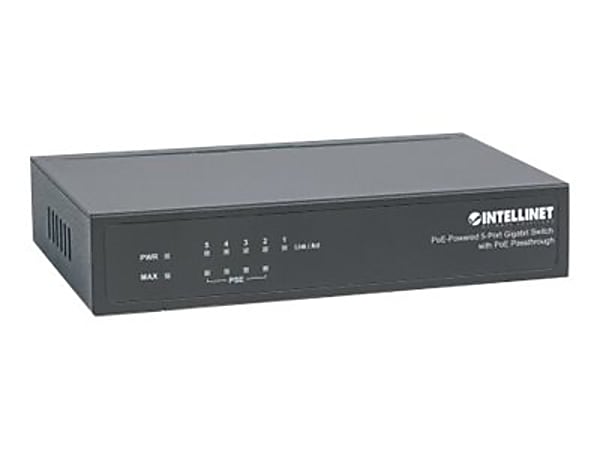 Intellinet Network Solutions PoE Powered 5 Port 4x PSE PoE Ports 1x PD ...
