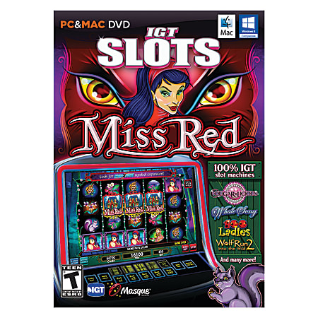 Masque IGT Slots Miss Red For PCMac Traditional Disc - Office Depot