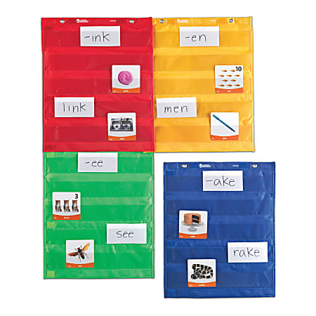 Learning Resources Magnetic Pocket Chart Squares 17 x 14 Multicolor Pre ...