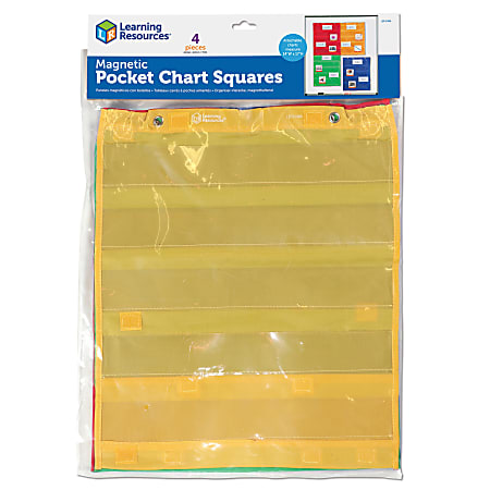 Learning Resources Magnetic Pocket Chart Squares 17 x 14 Multicolor Pre ...