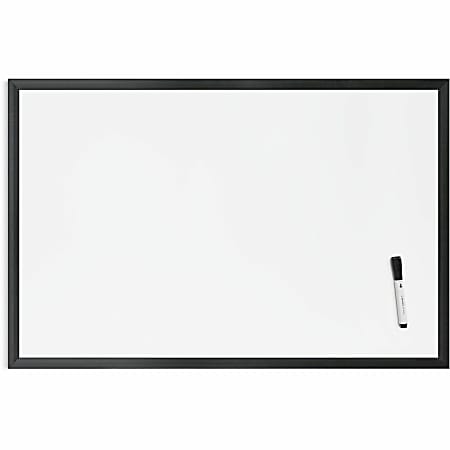 U Brands Magnetic Dry Erase Whiteboard 23 x 35 Black Wood Frame ...