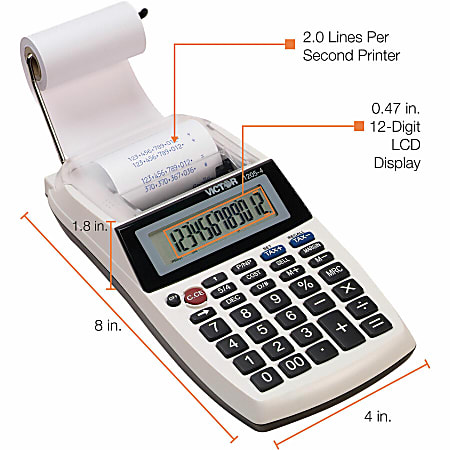 Victor 1205 4 Commercial Desktop Printing Calculator - Office Depot