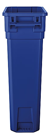 Suncast Commercial Narrow Rectangular Resin Trash Can With Handles 23 ...