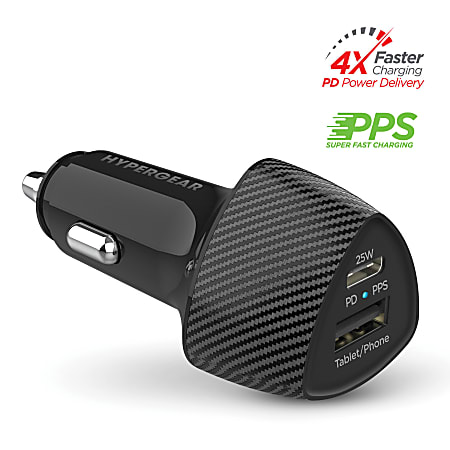 HyperGear SpeedBoost PD Dual Output Car Charger For iPhone And Android ...