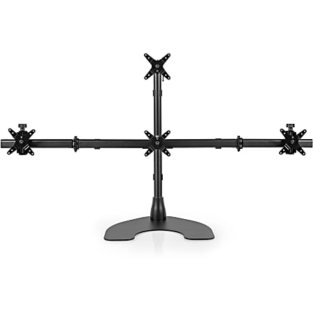 Ergotech Quad LCD Monitor Desk Stand 28 pole Black Quad 1 over 3 ...