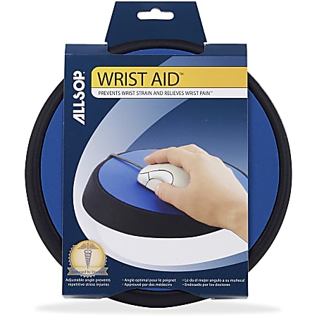 Allsop Wrist Aid Circular Mouse Pad Blue - Office Depot